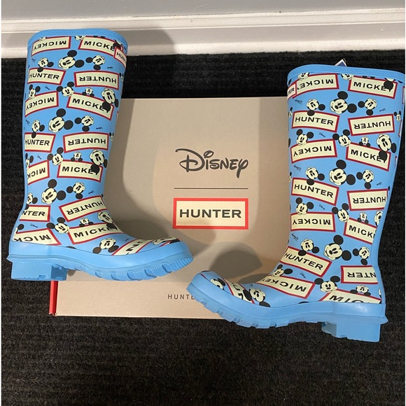 Hunter | Shoes | Hunter Disney Mickey Mouse Print Rain Boots Borealis ...